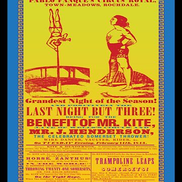 "pablo fanque's circus royal town meadows rochdale" Poster for Sale by ...