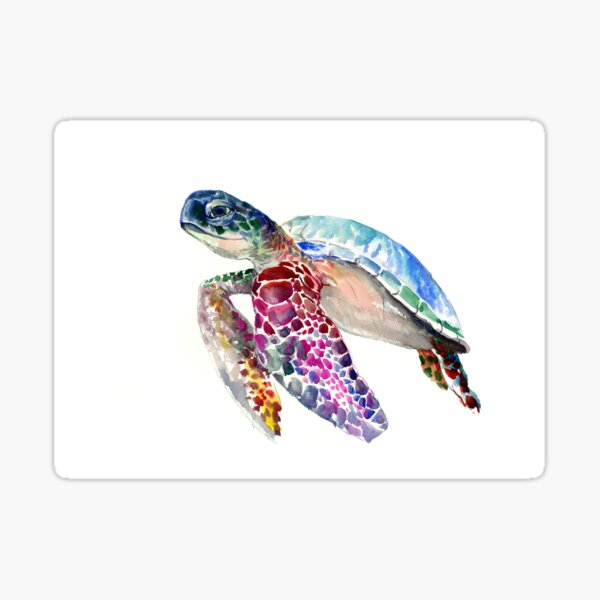 "Sea Turtle, Rainbow colors" Sticker for Sale by surenart | Redbubble