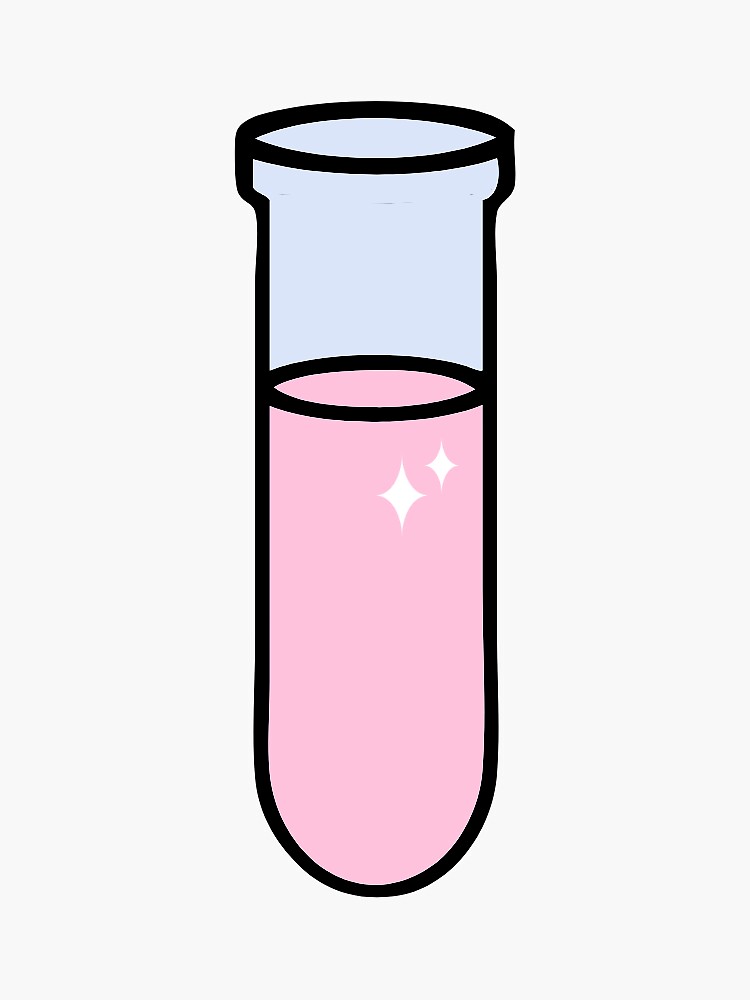 "Pink Test Tube" Sticker for Sale by alexaboland | Redbubble