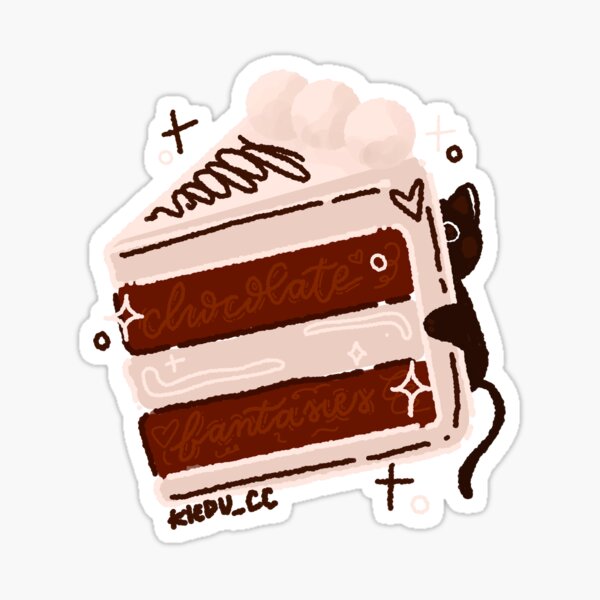 "Choco/Mocha Cat Cake" Sticker for Sale by kiedu | Redbubble