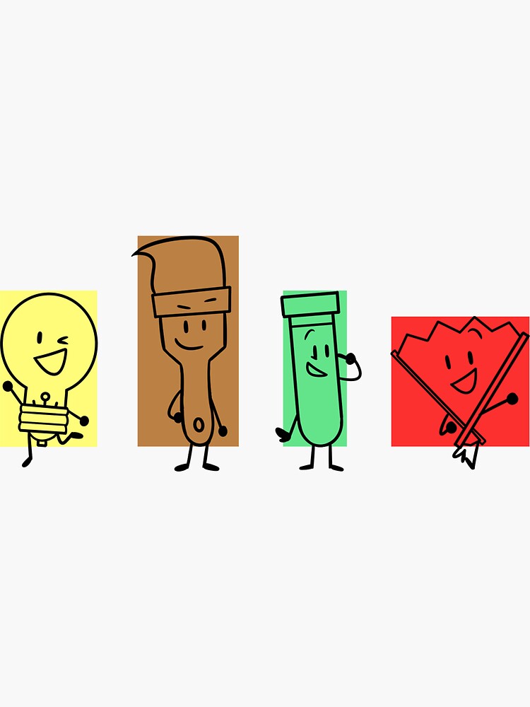 "Core 4 Bright Lights Inanimate Insanity" Sticker for Sale by PuppyRelp ...