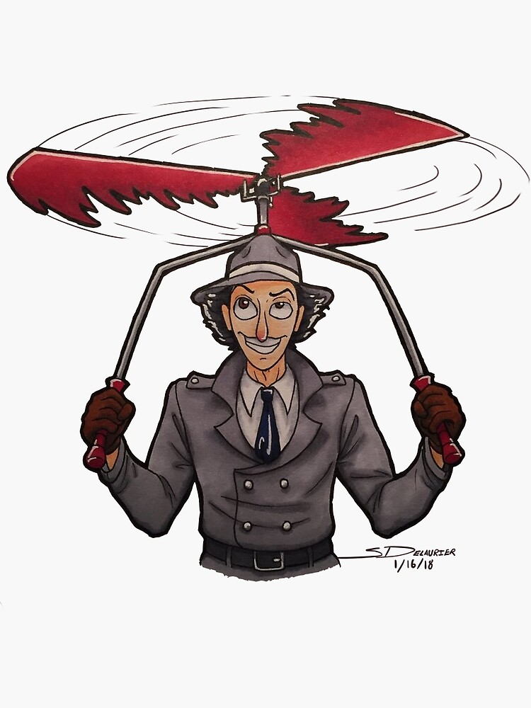 "Go Go Gadget 'Copter" Sticker by StarredDemation | Redbubble
