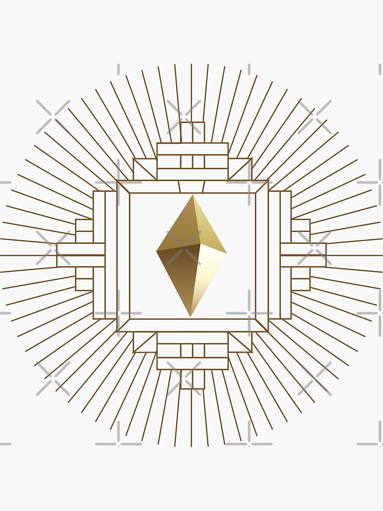 "Elegant Golden Diamond Nugget " Sticker for Sale by DownloadArt ...