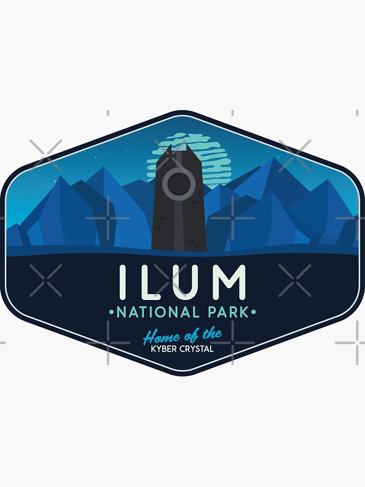 "Ilum National Park: Home of the Kyber Crystal" Sticker for Sale by ...