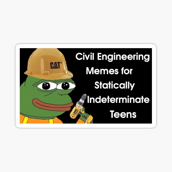"Civil Engineer Pepe Sticker" Sticker by CivilMemes | Redbubble