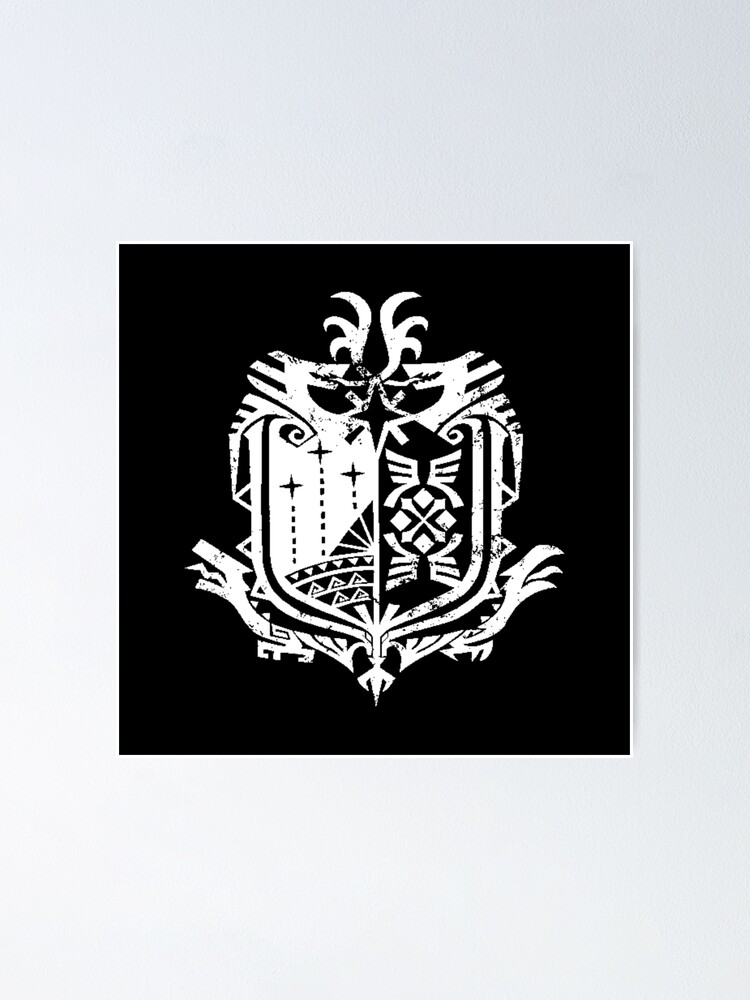 "Monster Hunter World Crest" Poster for Sale by thedangernoodle | Redbubble