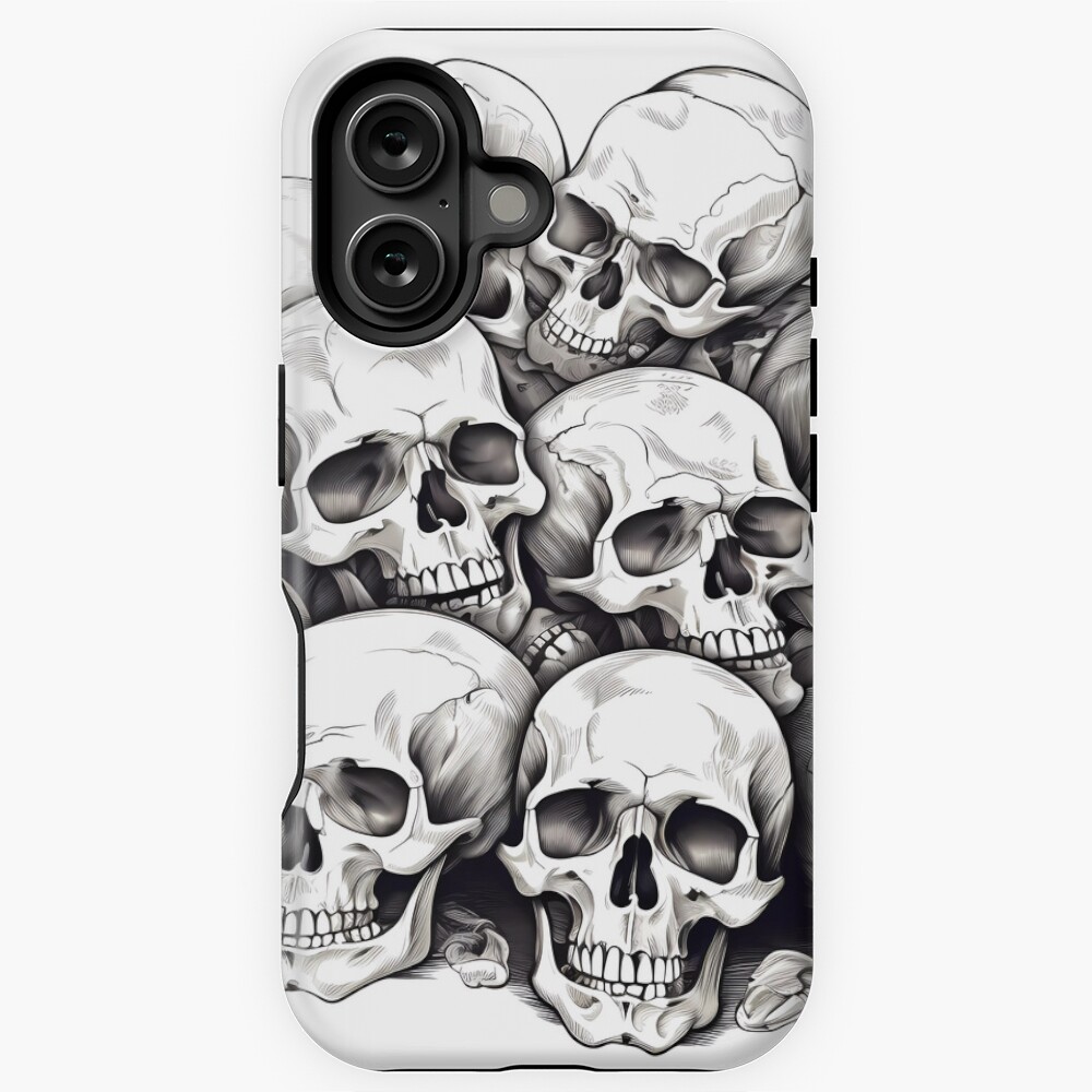 "Stacked Pile of Human Skulls" Sticker for Sale by SingularityGeek ...