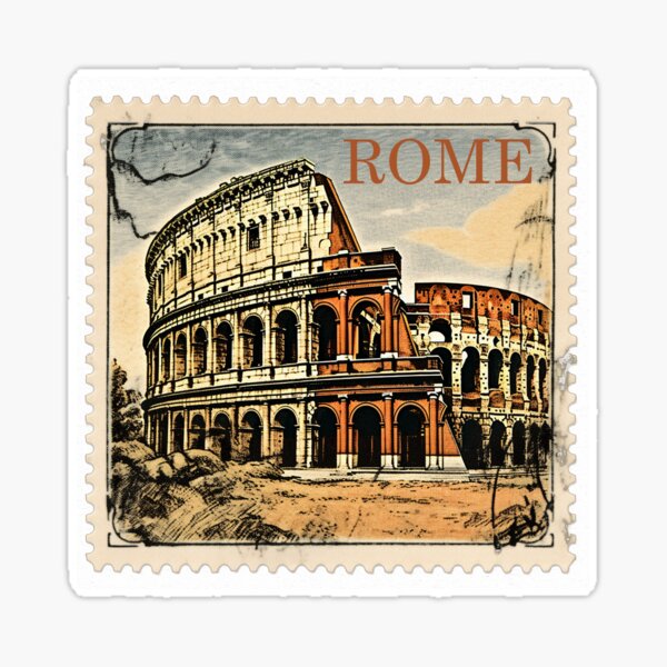 "Rome Stamp" Sticker for Sale by grabeoutfits | Redbubble