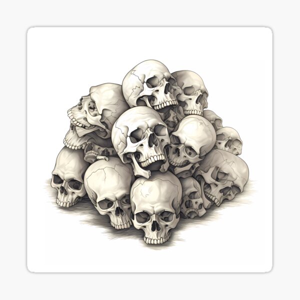 "Skulls" Sticker for Sale by SingularityGeek | Redbubble