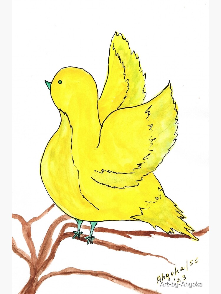 "YELLOW DOVE" Greeting Card for Sale by Art-by-Ahyoka | Redbubble