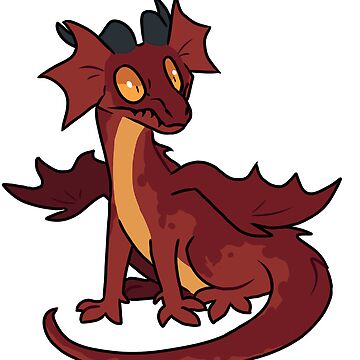 "Startled Red Dragon" Sticker for Sale by Fishtrouts | Redbubble