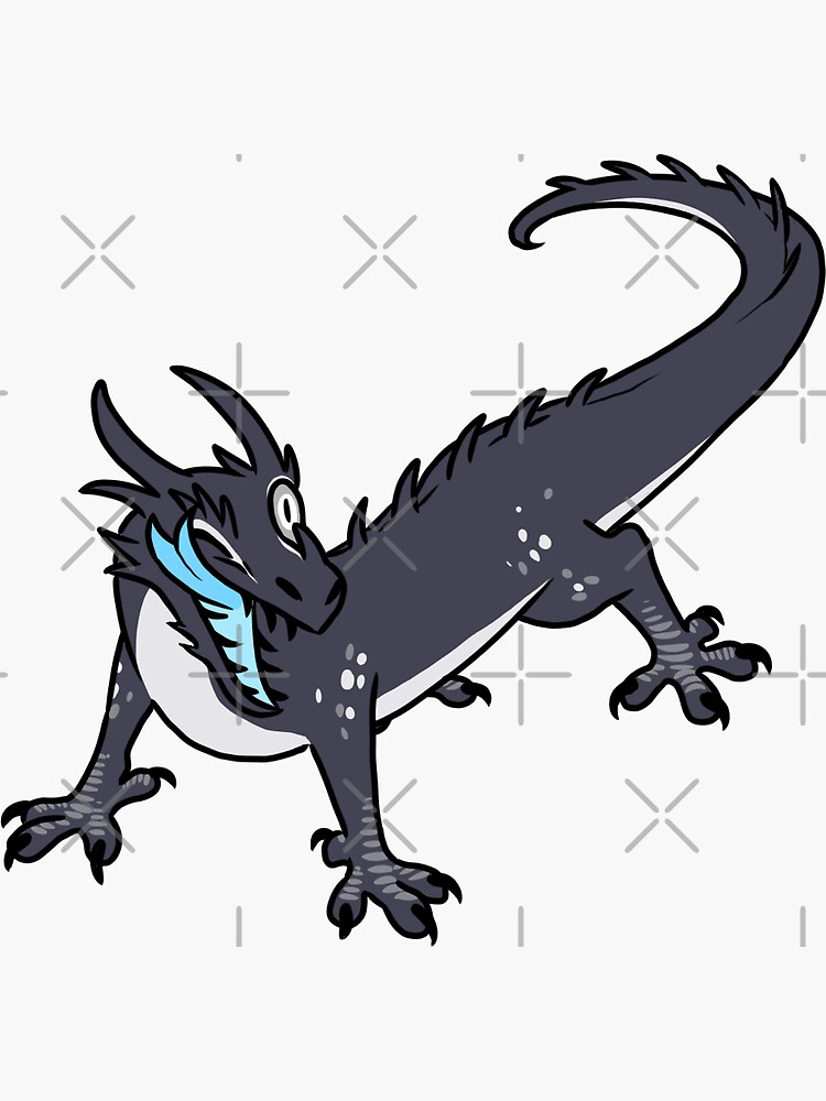 "Mischievous Dragon" Sticker for Sale by Fishtrouts | Redbubble