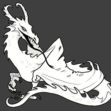 "White Dragon Avoryx" Sticker for Sale by Fishtrouts | Redbubble