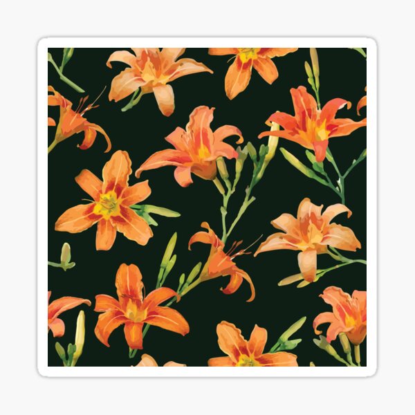 "Orange Tiger Lily In Blossom" Sticker for Sale by danikaVT | Redbubble