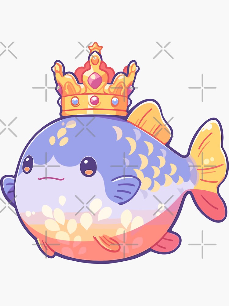 "Cute Chubby Fish" Sticker by KawaiiEdition | Redbubble
