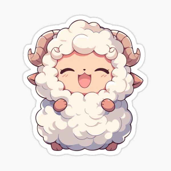 "Cute sheep" Sticker by KawaiiEdition | Redbubble