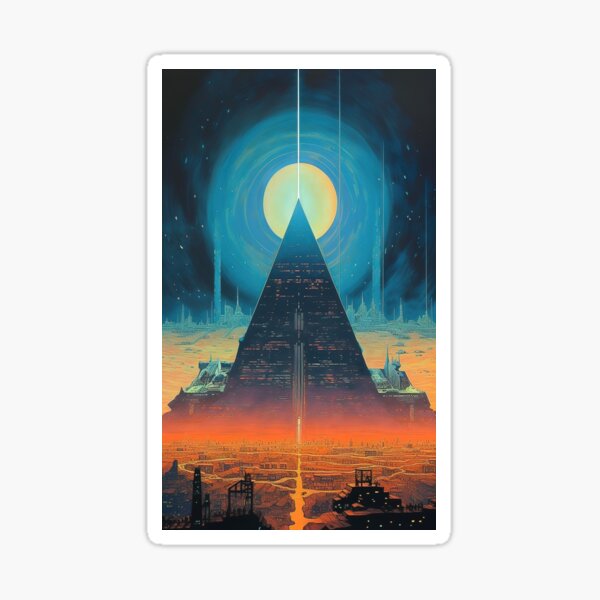 "Illuminated Secrets: Captivating Pyramid Art Print with Radiant Light ...
