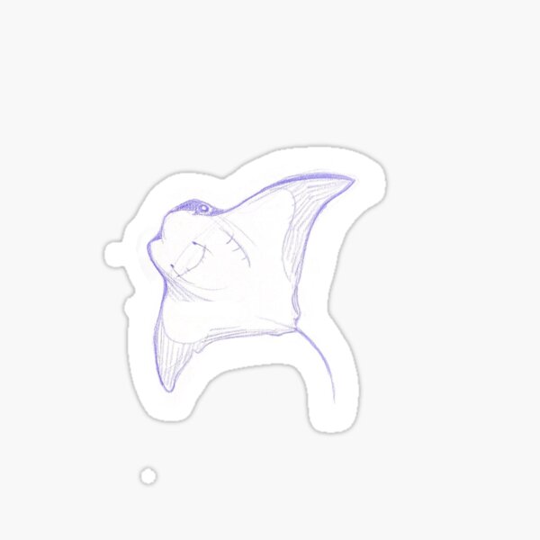 "Stingray" Sticker for Sale by snailplants | Redbubble