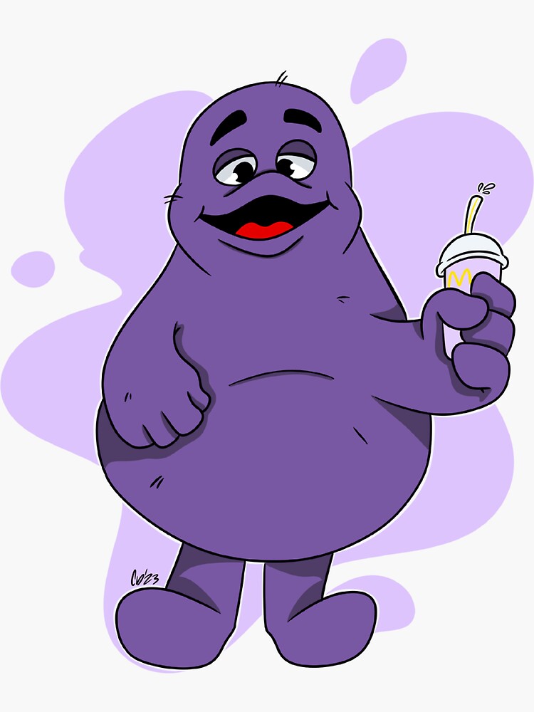 Sticker for Sale avec l'œuvre « Grimace Shake 1 » de l'artiste gumbaws ...