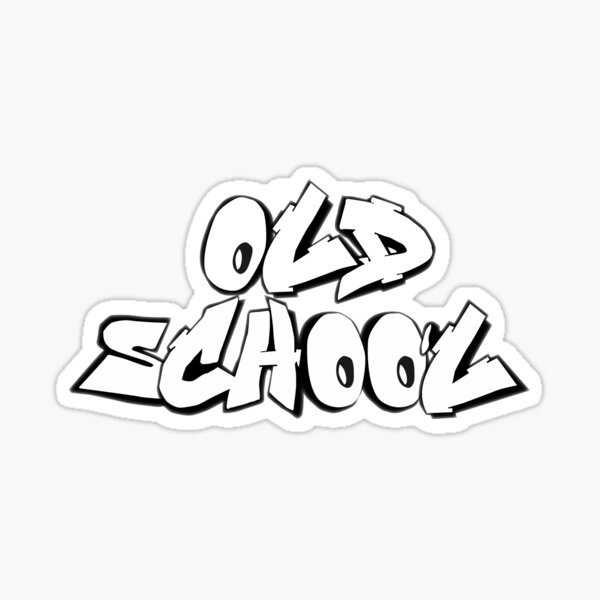 "OLD SCHOOL" Sticker by Kakkoii-AF | Redbubble