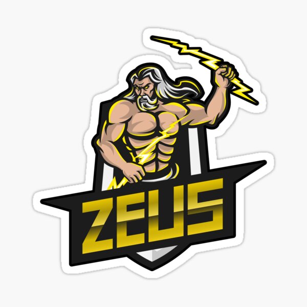 "Zeus Lightning bolt Greek Myths" Sticker for Sale by Alterock Designs ...