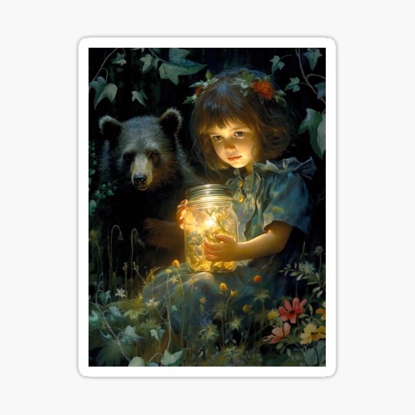 "Catching Fireflies" Sticker for Sale by Claudia McKinney | Redbubble