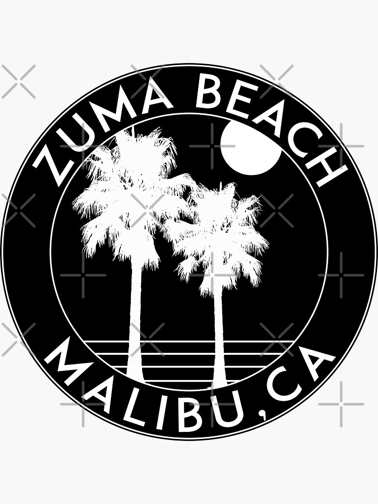 Pegatina «ZUMA BEACH MALIBU CALIFORNIA SURF SURF SURFER BOOGIE BOARD ...