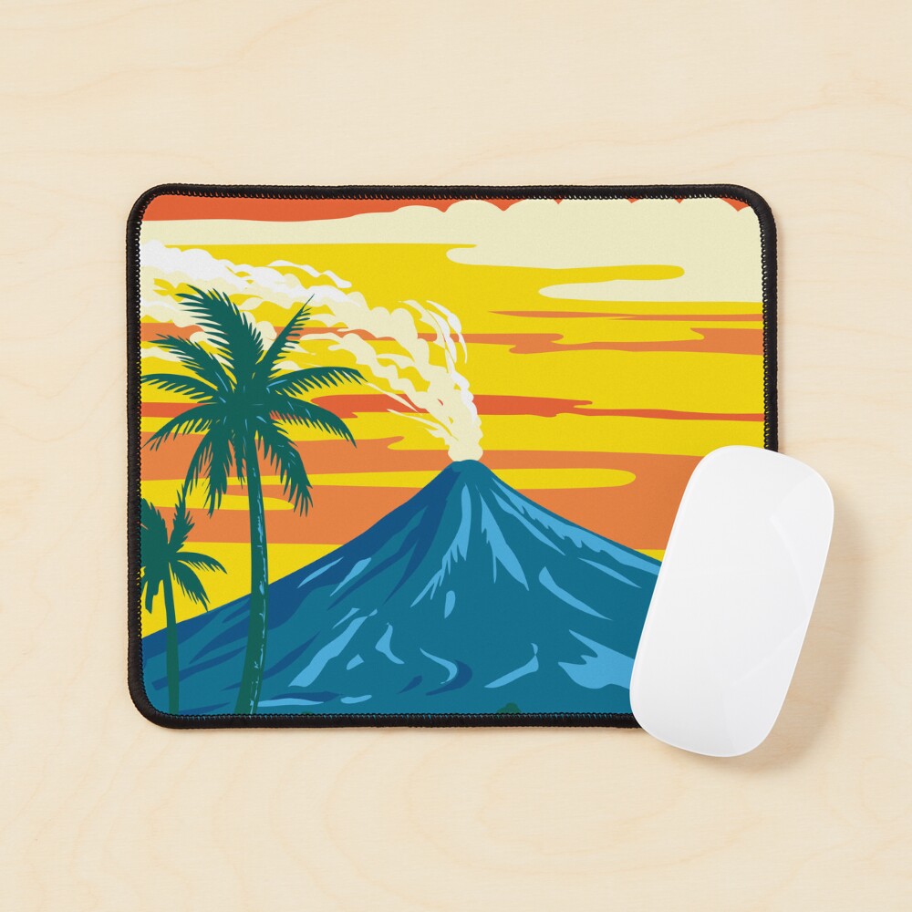 "Mayon Volcano Natural Park in Bicol Region Luzon Philippines WPA Art ...