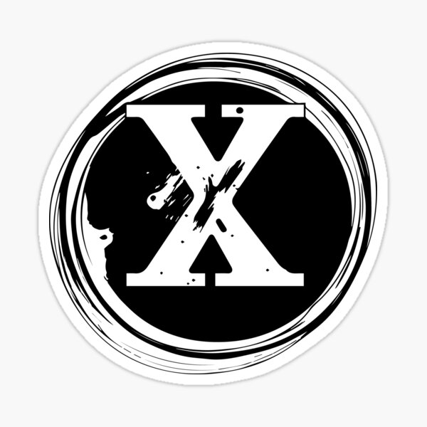 "X logo " Sticker for Sale by janedewaard | Redbubble