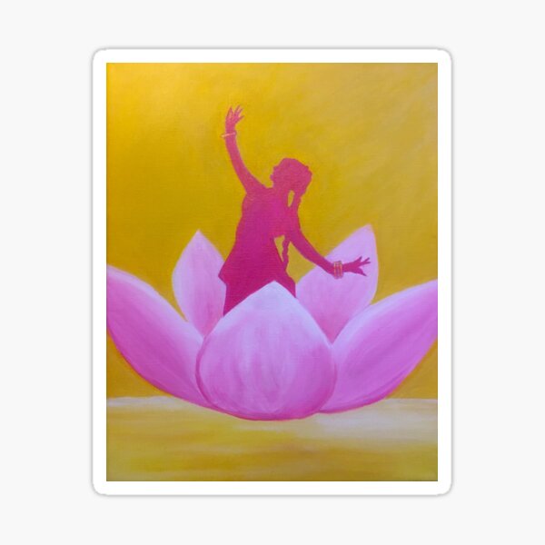 "Lotus Kathak Dancer" Sticker by ByCait | Redbubble