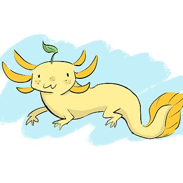 "Lemon the Axolotl " Sticker for Sale by AxolotlQueen | Redbubble
