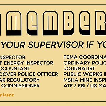"REMEMBER... Alert Your Supervisor If You See: - Portal Poster Design ...