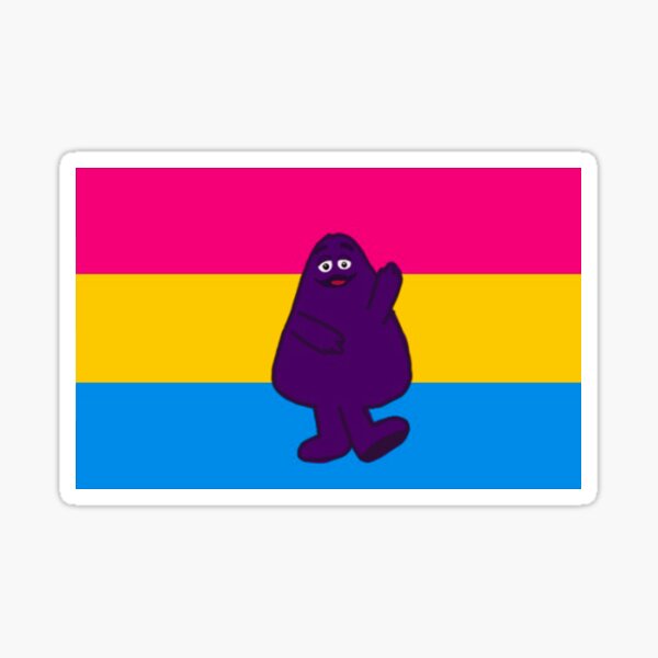 "Pansexual Pride Grimace" Sticker for Sale by juliamorgan13 | Redbubble