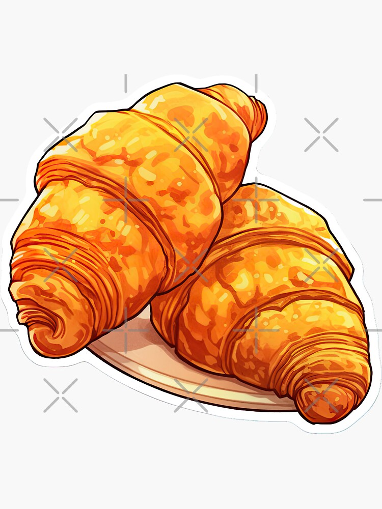 "French croissants" Sticker for Sale by abmkf | Redbubble