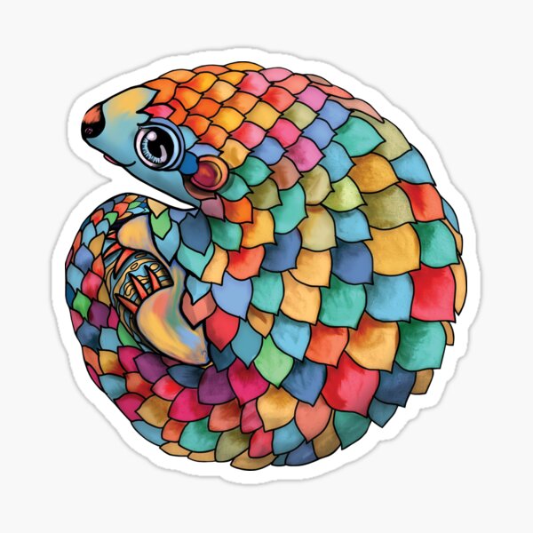 "Rainbow Pangolin " Sticker by karin | Redbubble