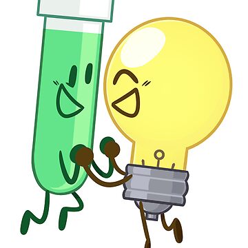"Test Tube x Lightbulb (Inanimate Insanity)" Sticker for Sale by ...