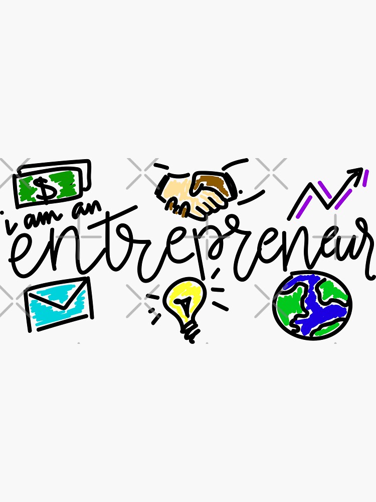 "Entrepreneur " Sticker for Sale by tifftaff | Redbubble