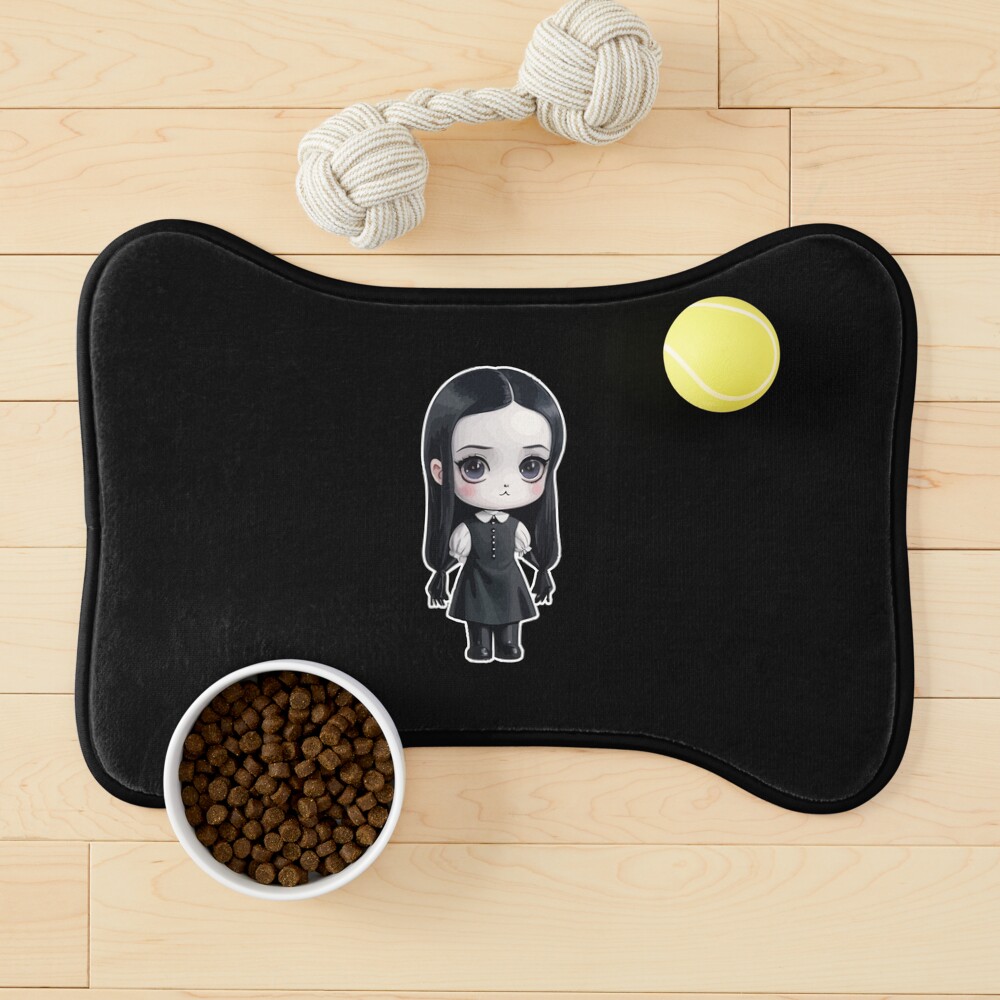 "Cute Dolly Wednesday Addams: Charming Sticker Showcasing the Adorable ...