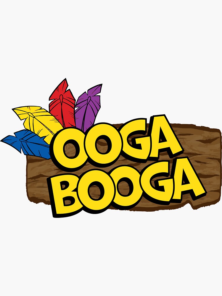 "Ooga Booga" Sticker for Sale by GetJensized | Redbubble