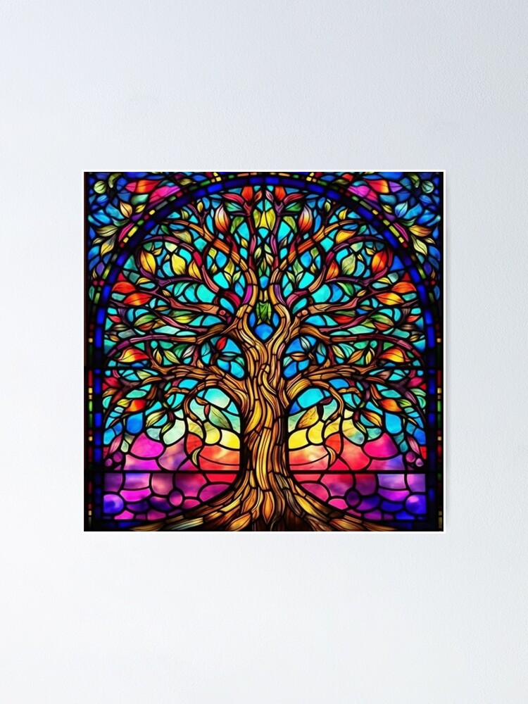 Stained Glass Tree Patterns