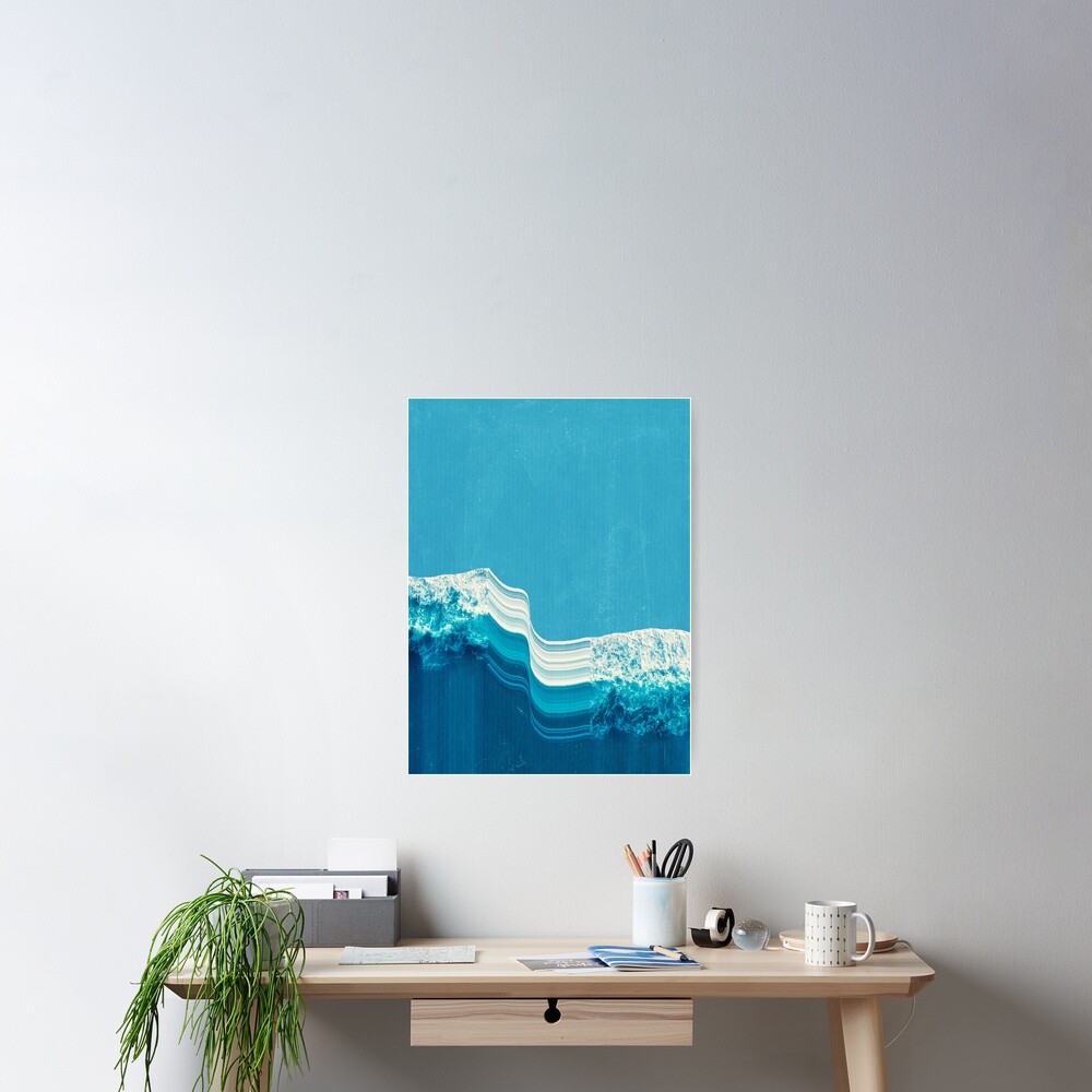"Blue Tide" Poster for Sale by wildwomen | Redbubble