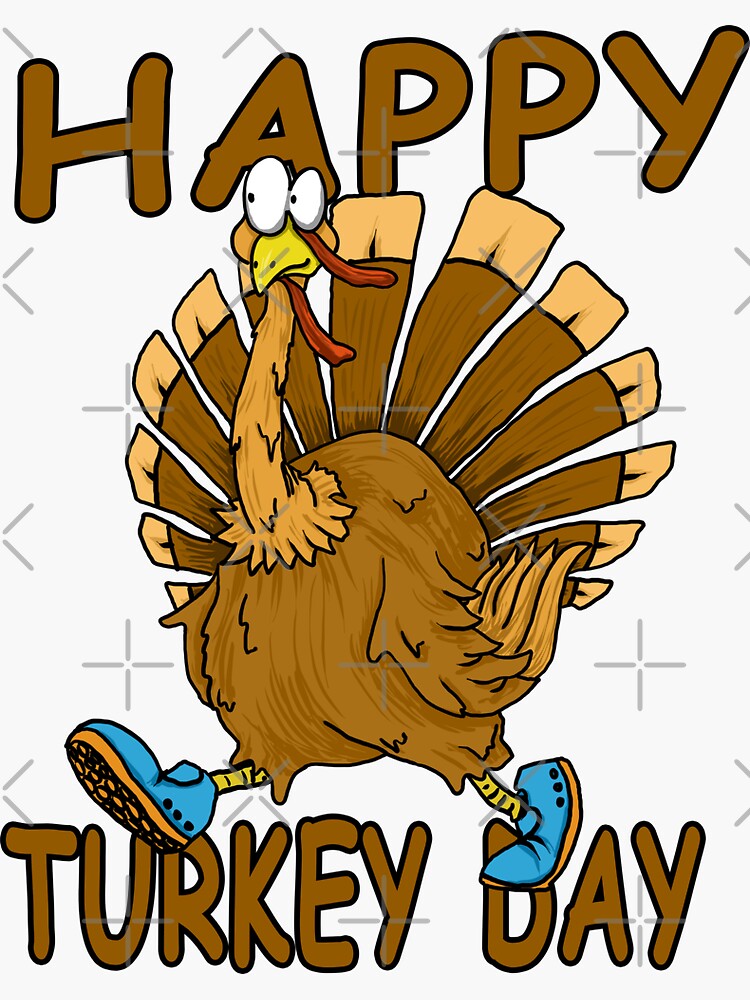 "Happy Turkey Day" Sticker for Sale by neurostructure | Redbubble