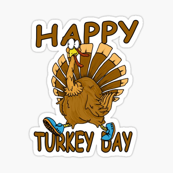 "Happy Turkey Day" Sticker for Sale by neurostructure | Redbubble