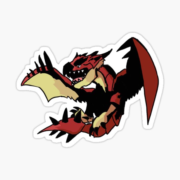 Pegatina «Monster Hunter World - Rathalos» de Thetipofthehat | Redbubble