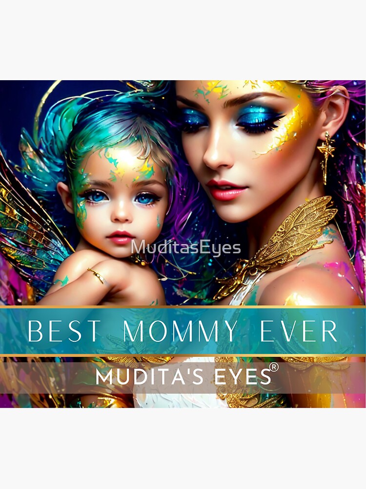 " Lovely " Best mommy ever" Beautiful Colorful Mother and Baby Sticker ...