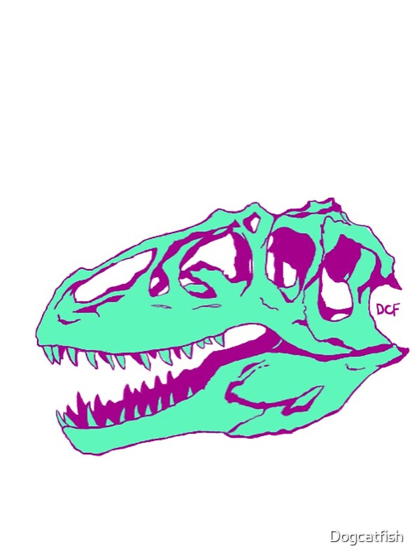 "Teal and Pink Pop Allo Skull" by Dogcatfish | Redbubble