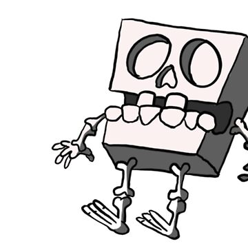"SpongeBob skeleton" Sticker for Sale by ksteinbacher | Redbubble