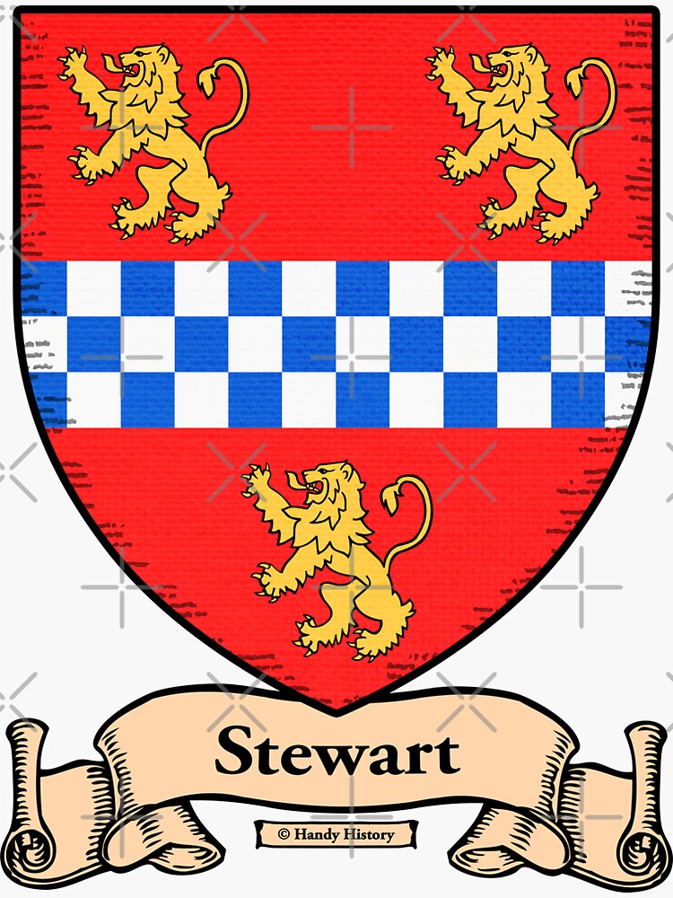 "STEWART - Coat of Arms - Family Crest" Sticker for Sale by ...