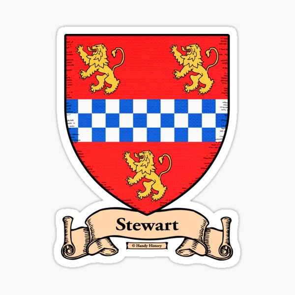 "STEWART - Coat of Arms - Family Crest" Sticker for Sale by ...