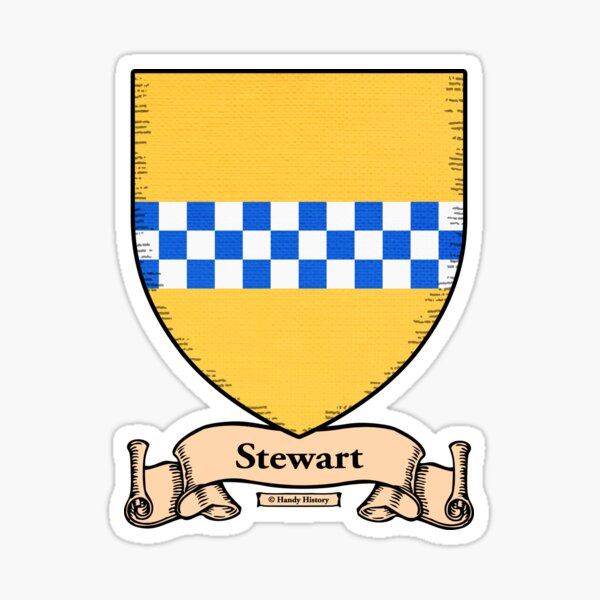 "STEWART - Coat of Arms - Family Crest - (Scottish)" Sticker for Sale ...